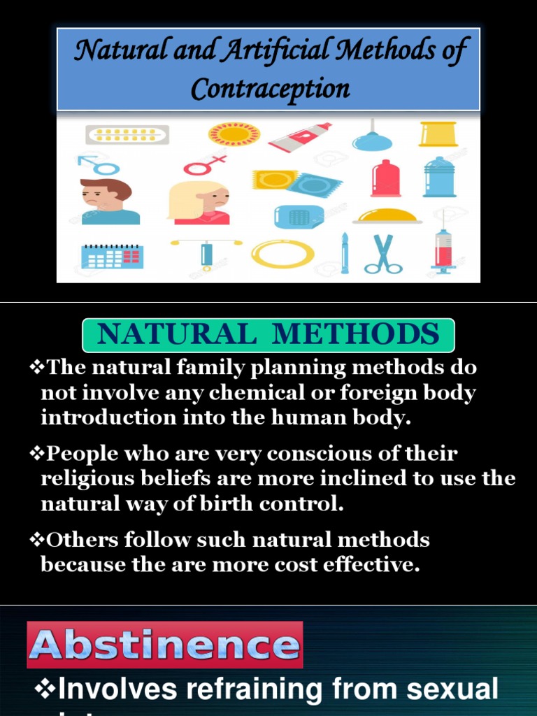 Natural and Artificial Methods of Contraception | PDF | Menstrual Cycle ...