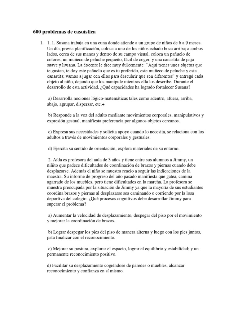 600 Problemas de Casuística | PDF | Evaluación | Aprendizaje