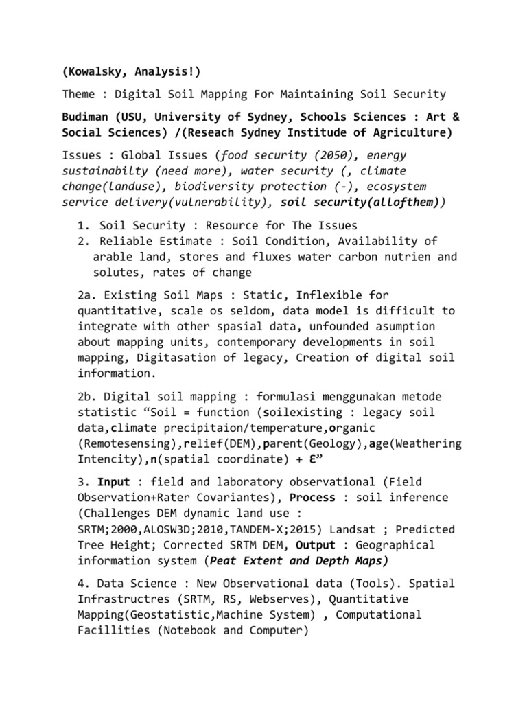 Kowalsky, Analysis! | PDF | Spatial Analysis | Soil