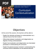 Contextualization and Localization | PDF | Learning | Curriculum