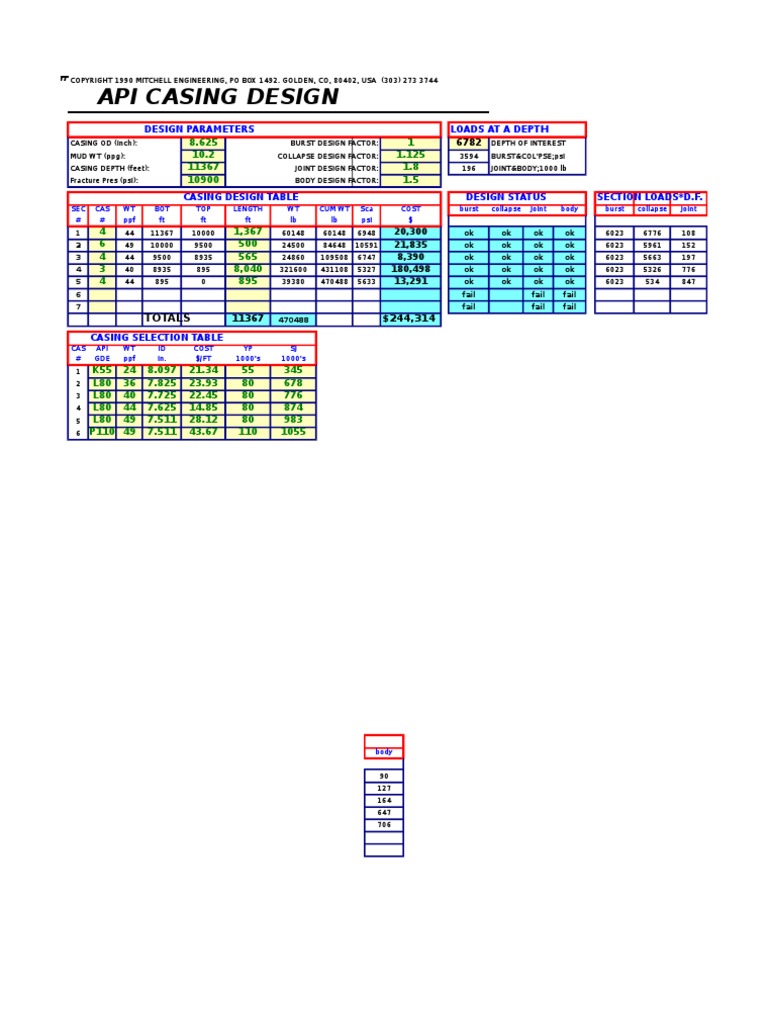 1252628988API Casing Design | PDF | Nature