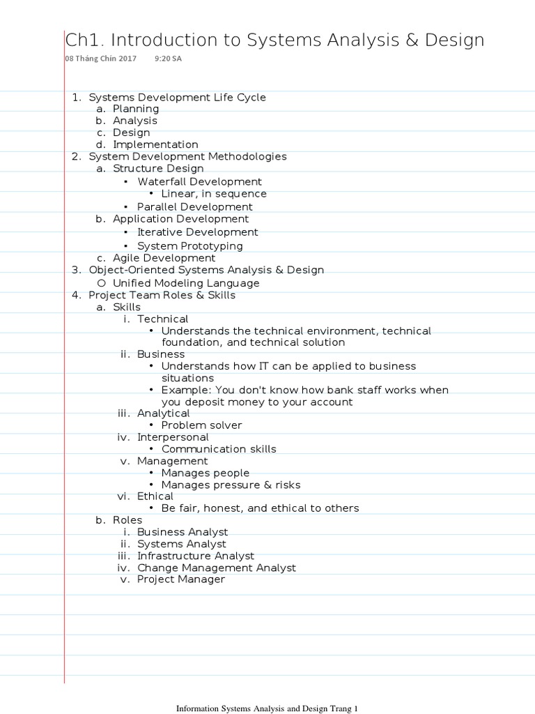 An Overview of Systems Analysis and Design Fundamentals: System Development Life Cycles ...