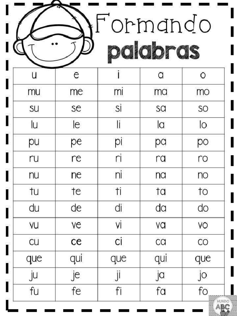 Tablero de Silabas-1 PDF | PDF