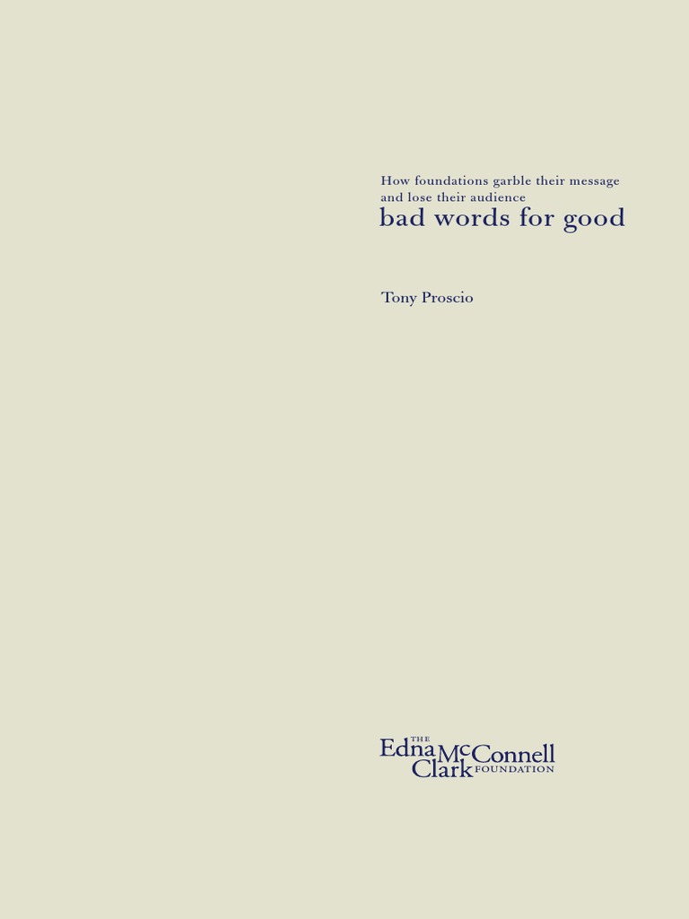 Bad Words For Good | PDF | Writers