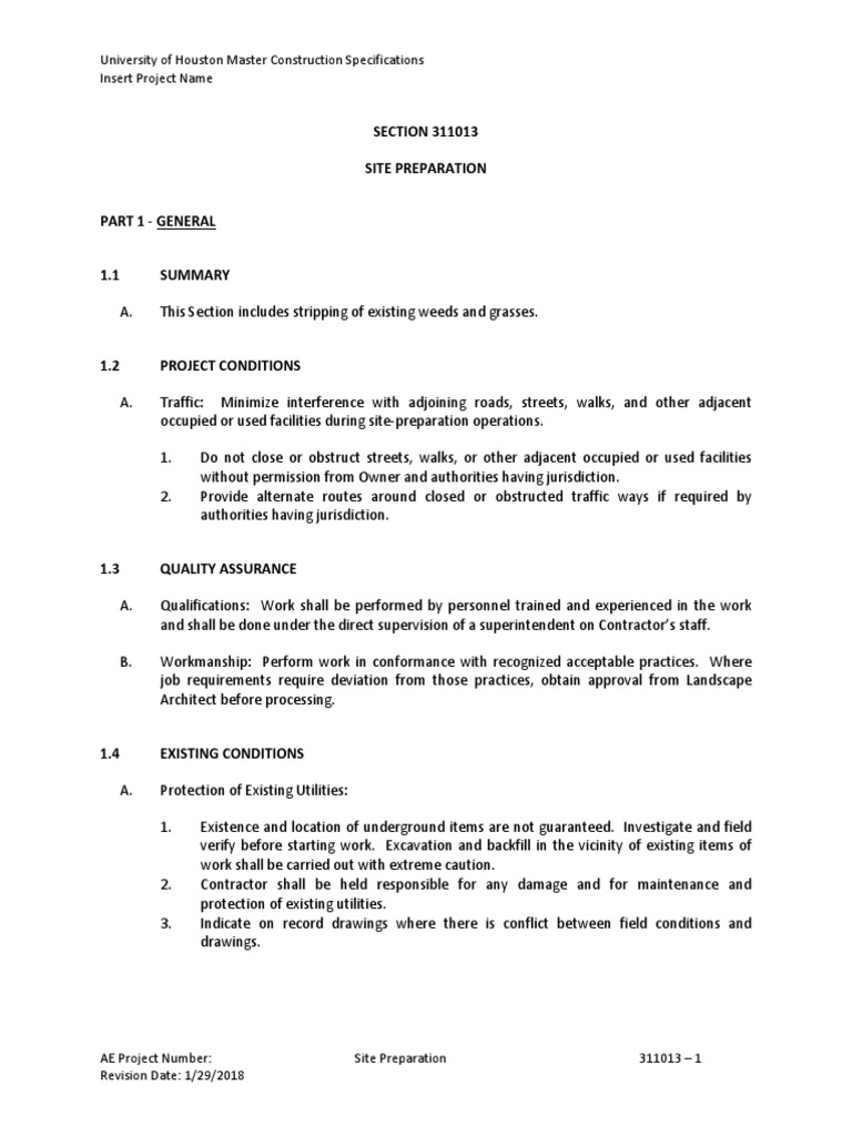 Site Prep Guide for Contractors | PDF | Topsoil | Specification ...