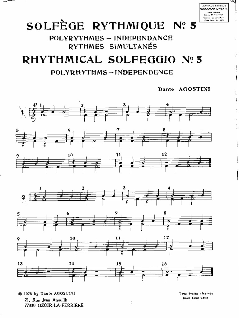5 - Dante Agostini - Solfeo Ritmico 5 PDF | PDF