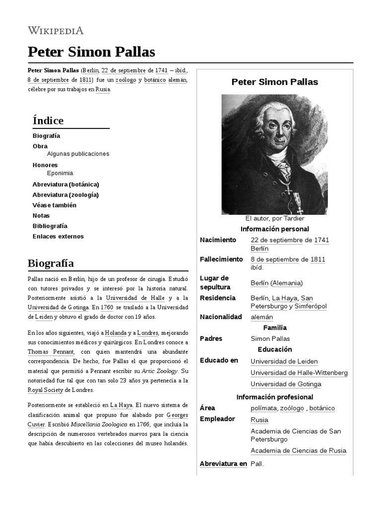 Peter Simon Pallas | PDF | Naturaleza