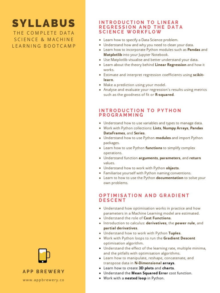 3.1 ML Data Science Syllabus PDF | PDF | Regression Analysis ...