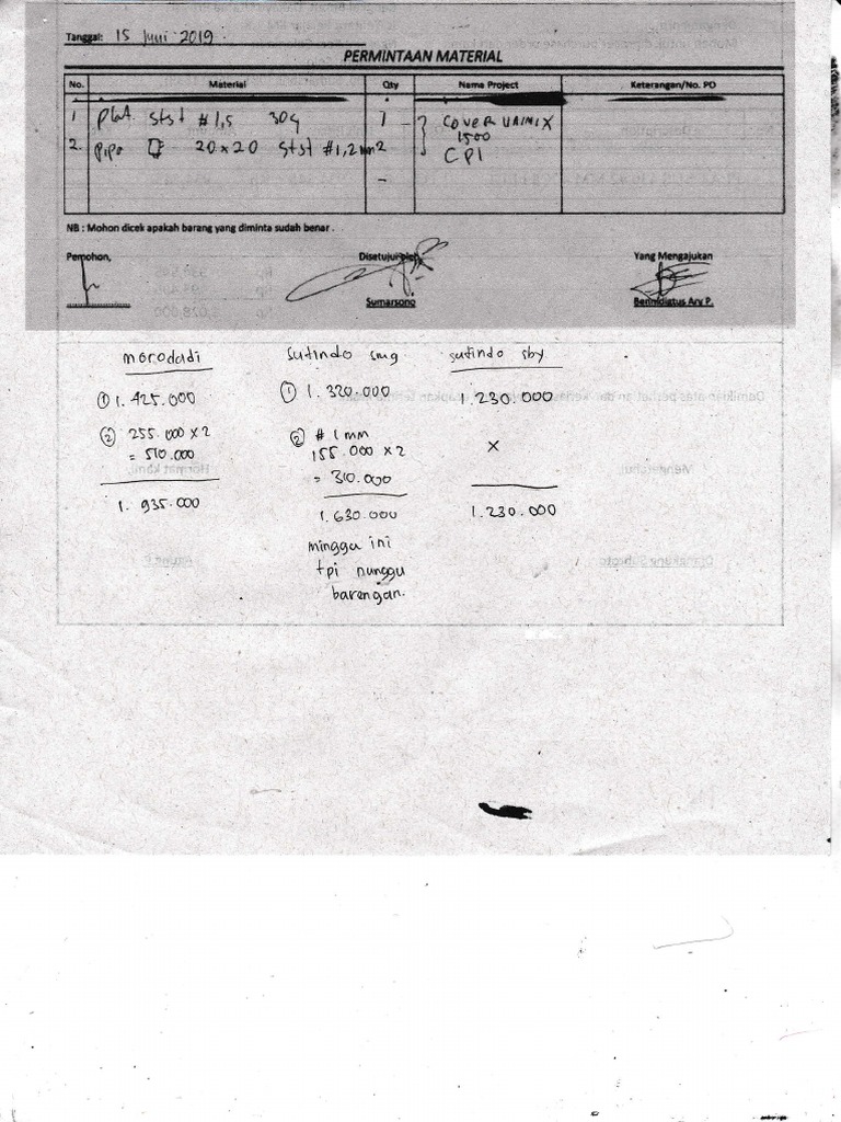 Harga Cover Unimix Cpi - 20190617 - 0001 | PDF