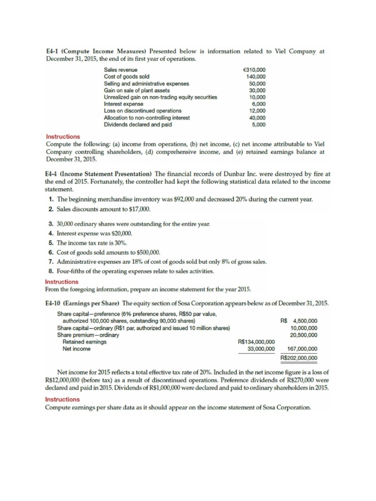 Task Intermediate Acct 1 Chp4 | PDF