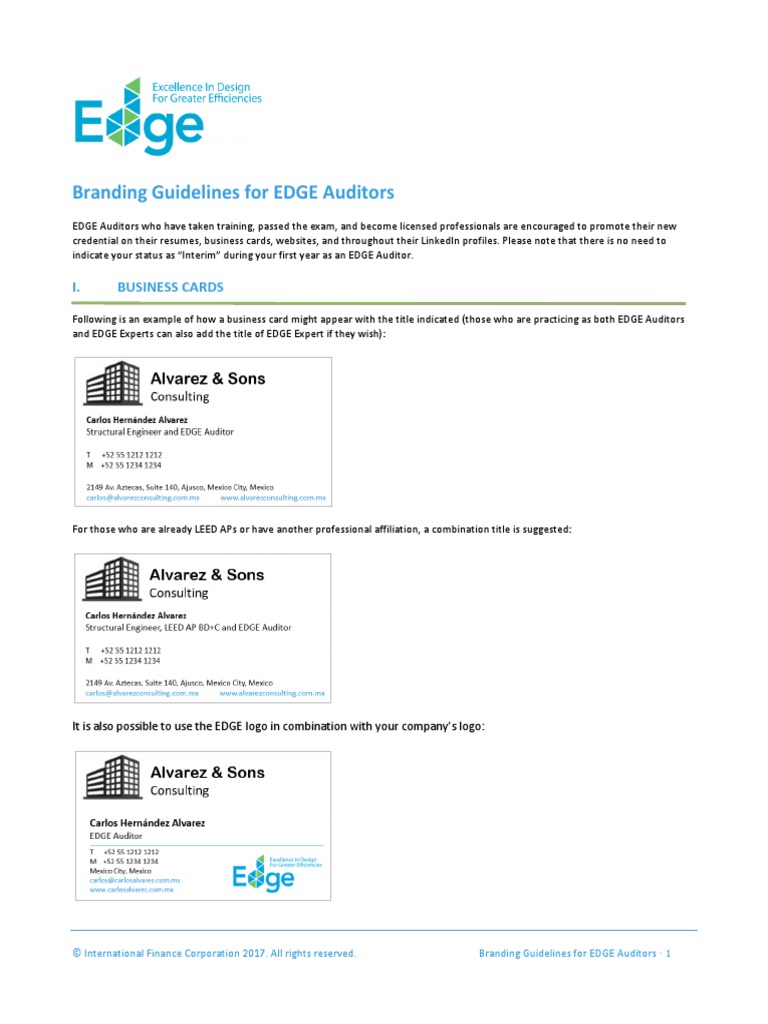 EDGE Auditors Brand Guidelines | PDF