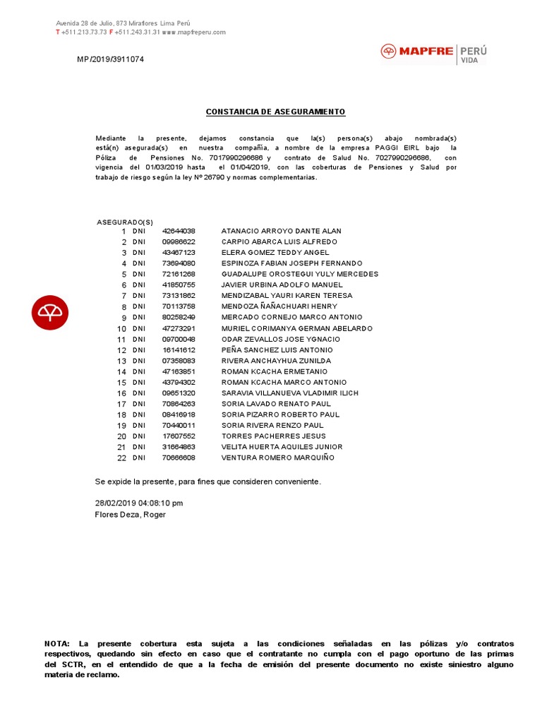 Paggi SCTR 03 - 2019 | PDF