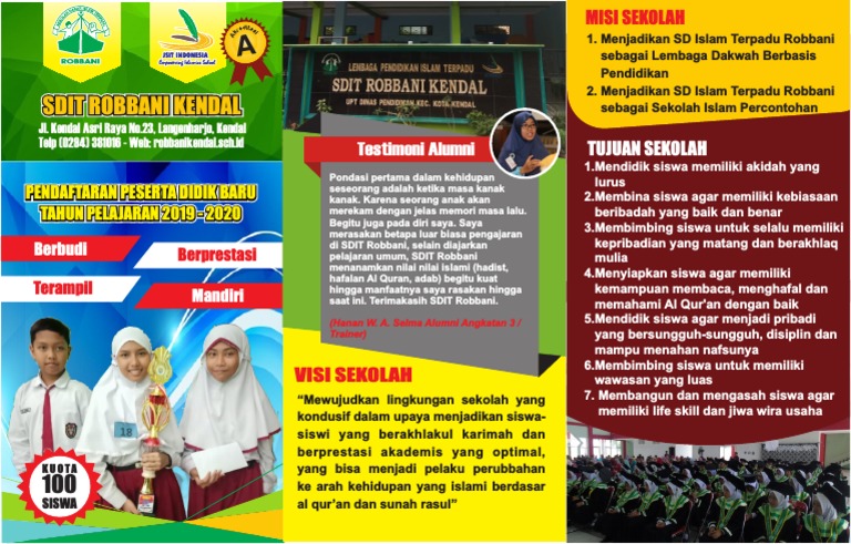 Brosur SDIT Robbani (Front) | PDF