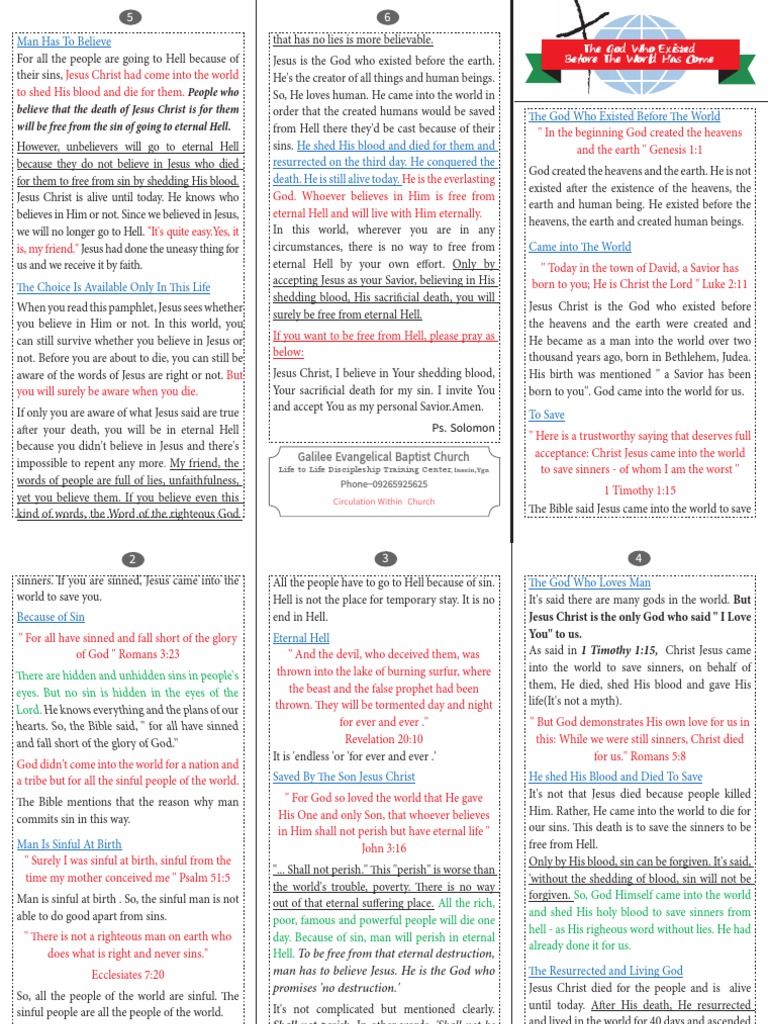Evangelical Pamphlet e Version | PDF | Hell | Jesus