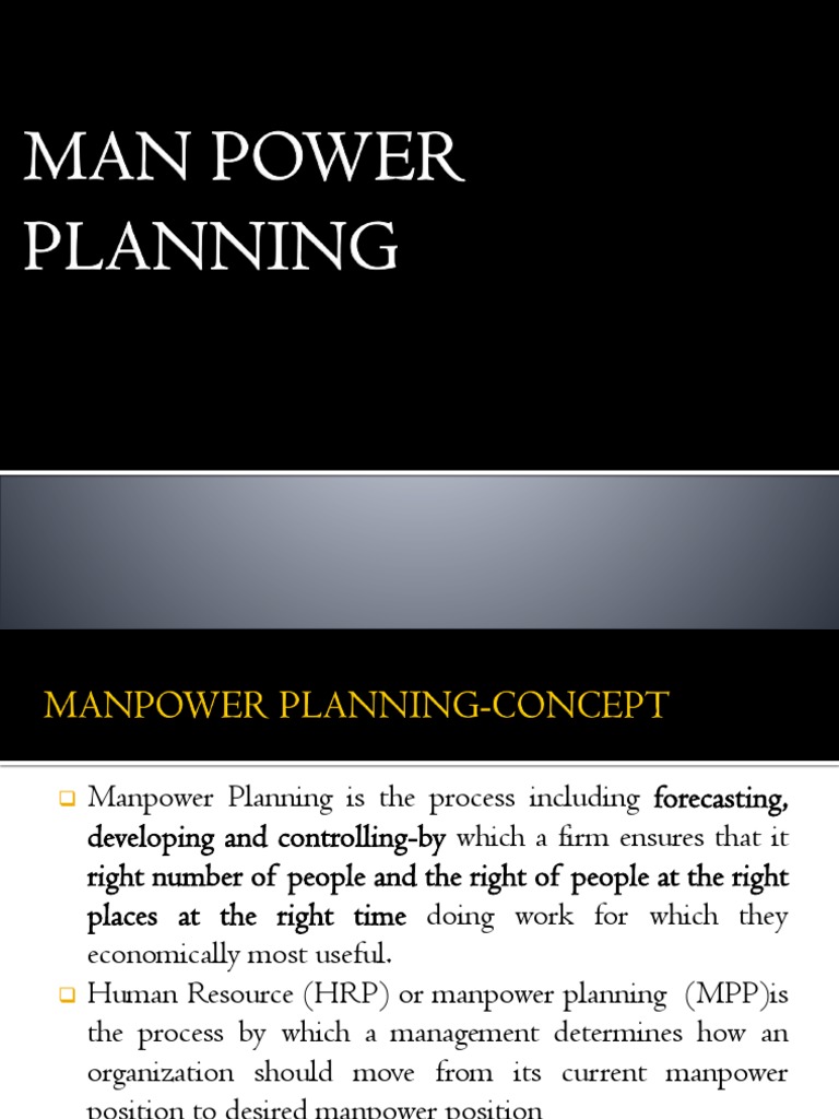 3 Staffing Manpower Planning | PDF | Human Resources | Employment