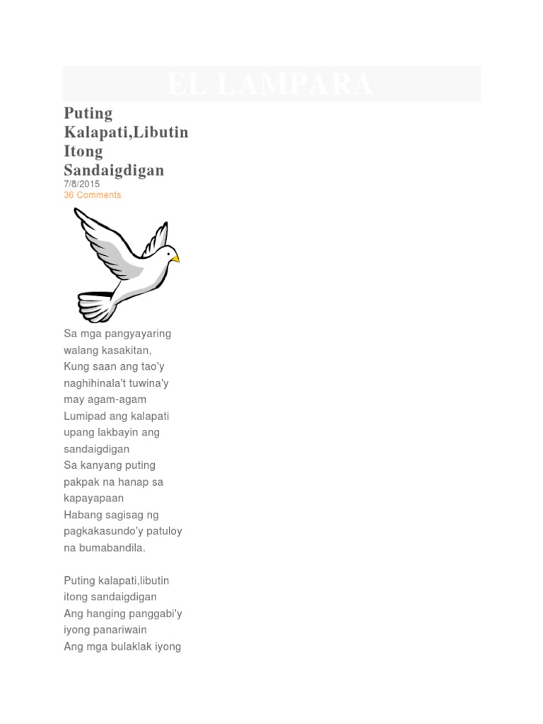 Puting Kalapati | PDF