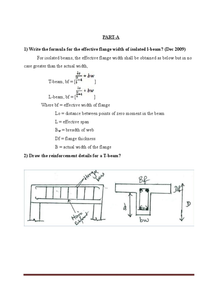 Effective Flange Width Formula for Isolated L-Beams | PDF | Strength Of ...