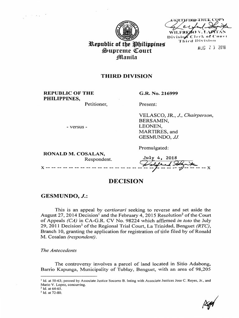 RP vs. Cosalan | PDF | Government Information | Social Institutions