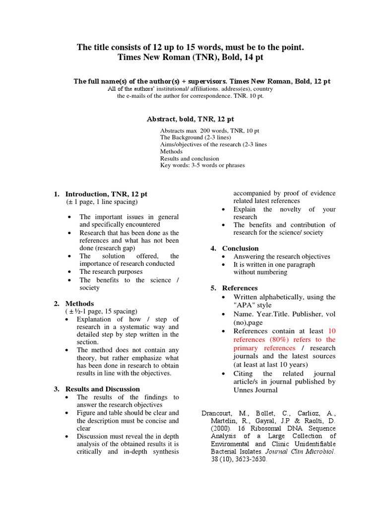 The Title Consists of 12 Up To 15 Words, Must Be To The Point. Times ...