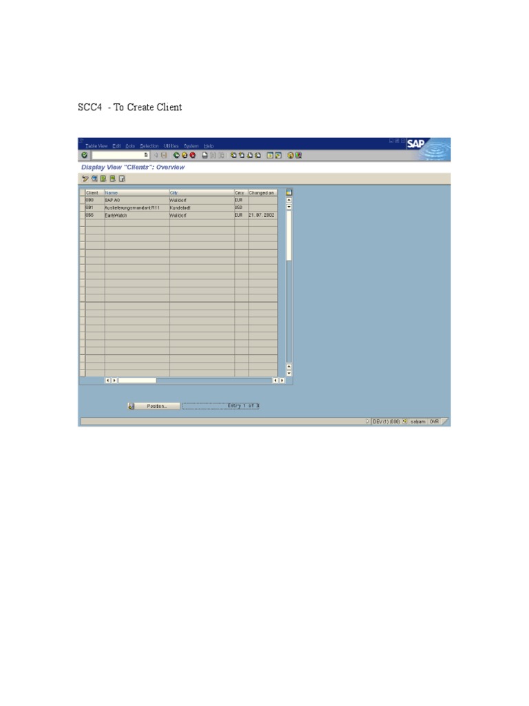 SCC4 - To Create Client | PDF