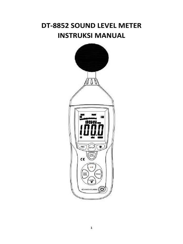 05 Manual Sound Level Meter DT-8852 | PDF