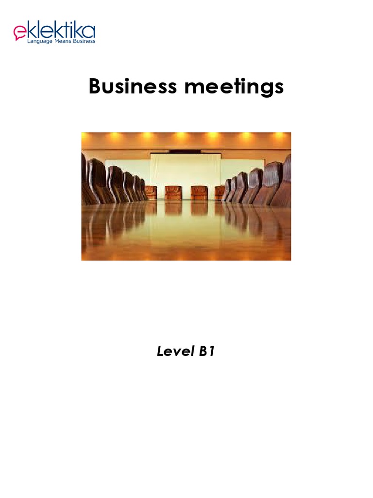 Business Meetings Vocabulary and Culture | PDF | Consensus Decision ...