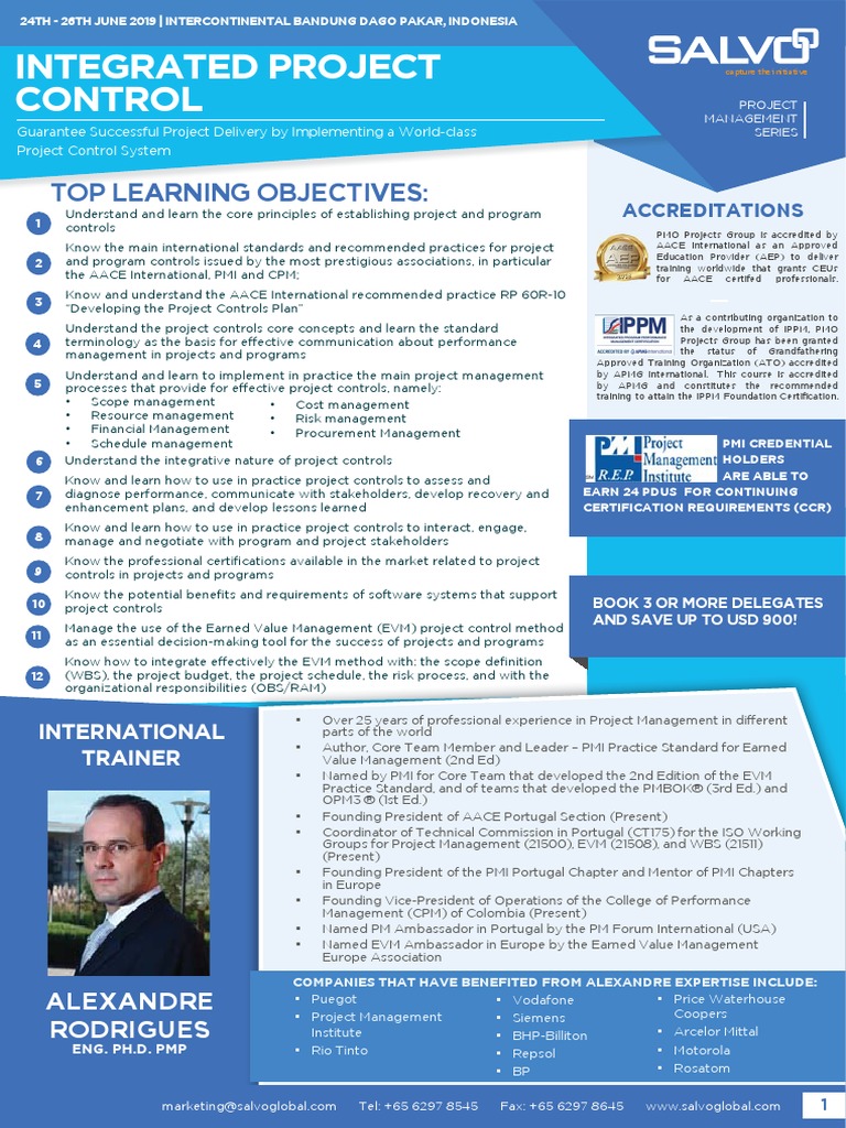 Integrated Project Control ID Agenda | PDF | Risk Management | Project ...