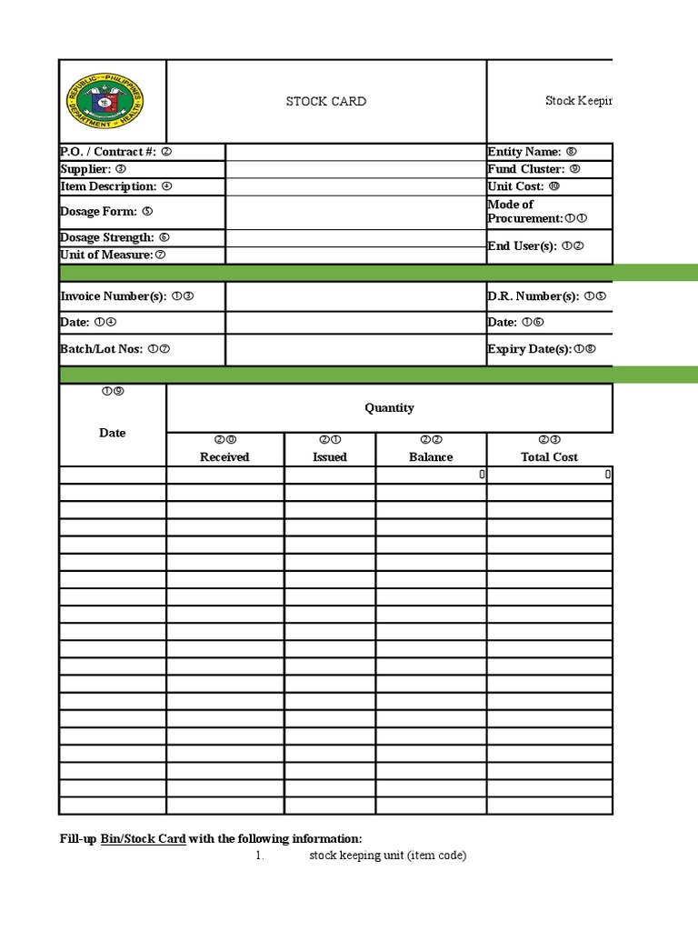 Annex F - Stock Card | PDF | Invoice | Supply Chain Management