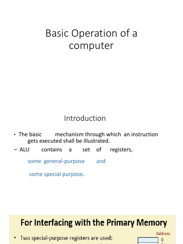 Basic Operation of Computer | PDF