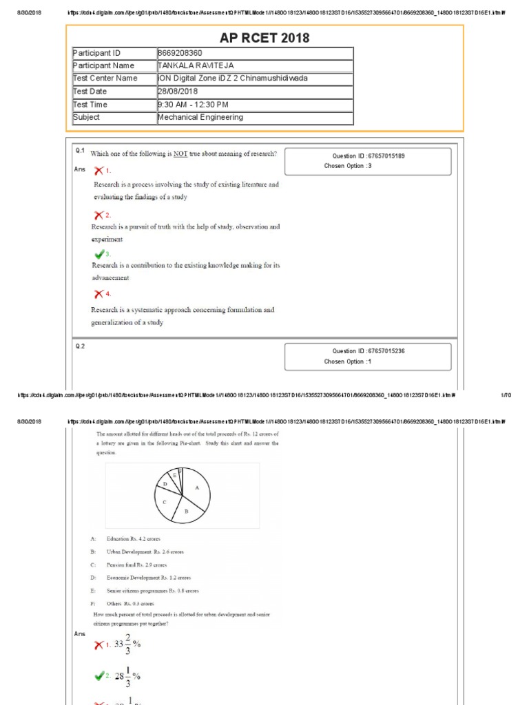 AP RCET 2018 Question Paper Analysis | PDF