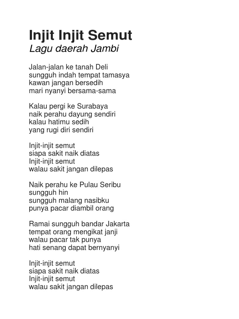 Injit Injit Semut | PDF