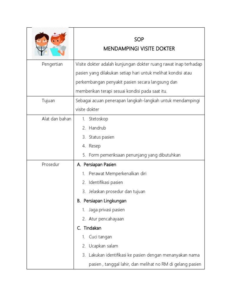 SOP Visite Dokter | PDF