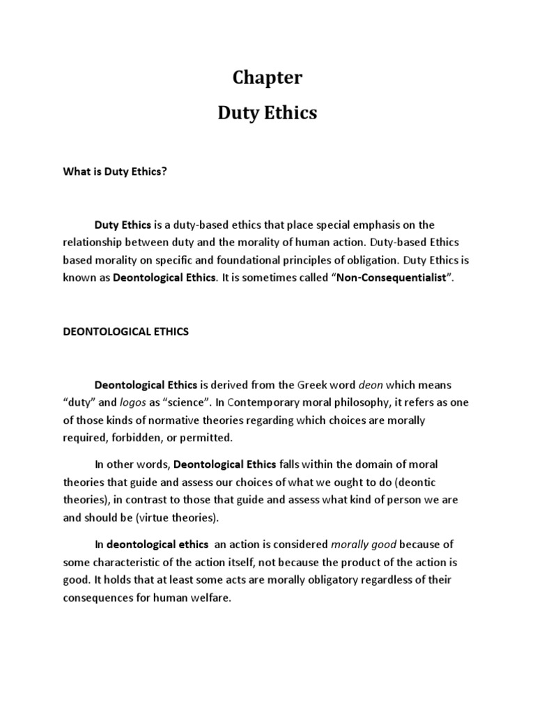 Kantian Deontological Ethics: A Summary of Immanuel Kant's Duty-Based ...