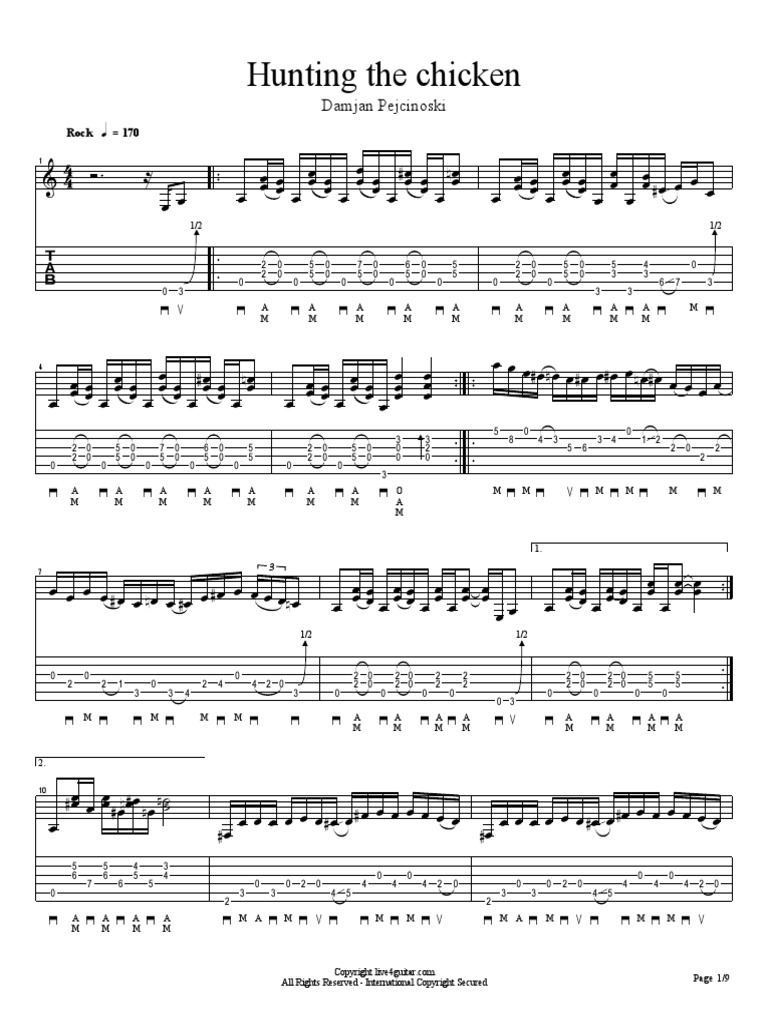 Hunting The Chicken TAB (Live4guitar) | PDF | Copyright Law | Law