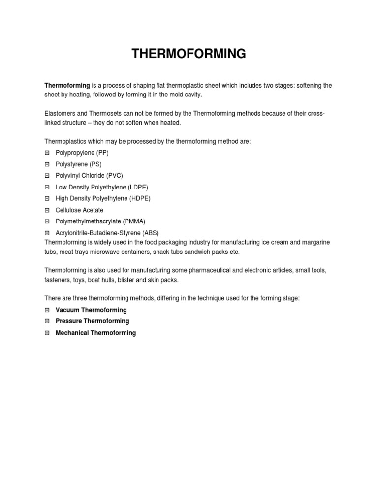 Thermoforming PDF | PDF