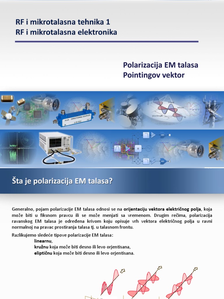 Polarizacija EM Talasa. Pointingov Vektor | PDF