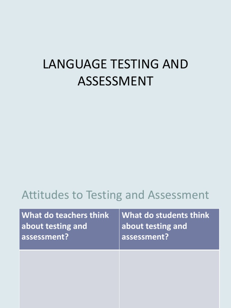 Language Testing and Assessment | PDF | Educational Assessment | Test ...