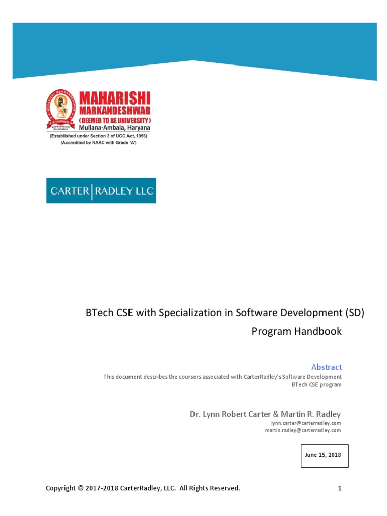 Mmu SD Program Handbook 2018 | PDF | Computer Science | Software ...
