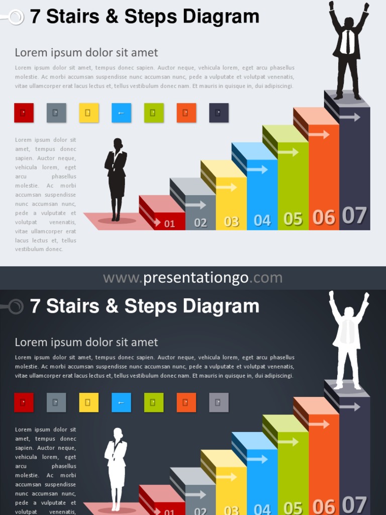 7 Stairs Steps PowerPoint Diagram PGo | PDF