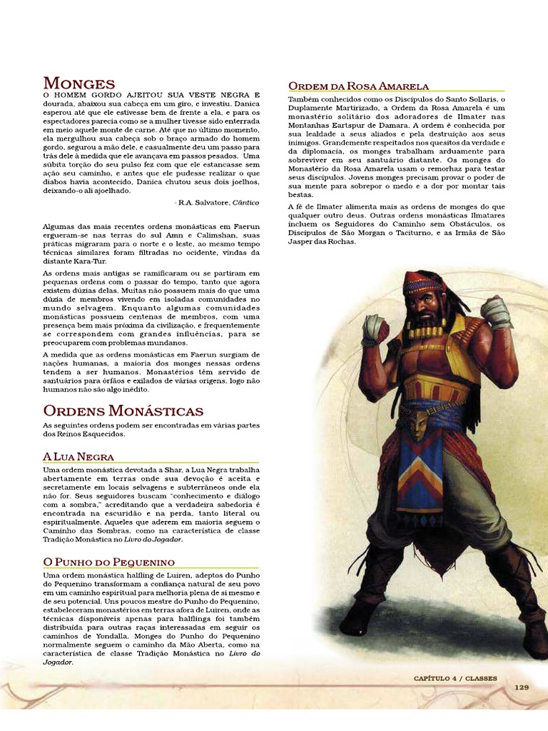 D&D 5E - Ordens - Monge | PDF