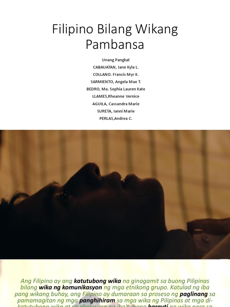 Filipino Bilang Wikang Pambansa | PDF