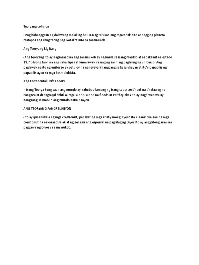 Teoryang Collision | PDF