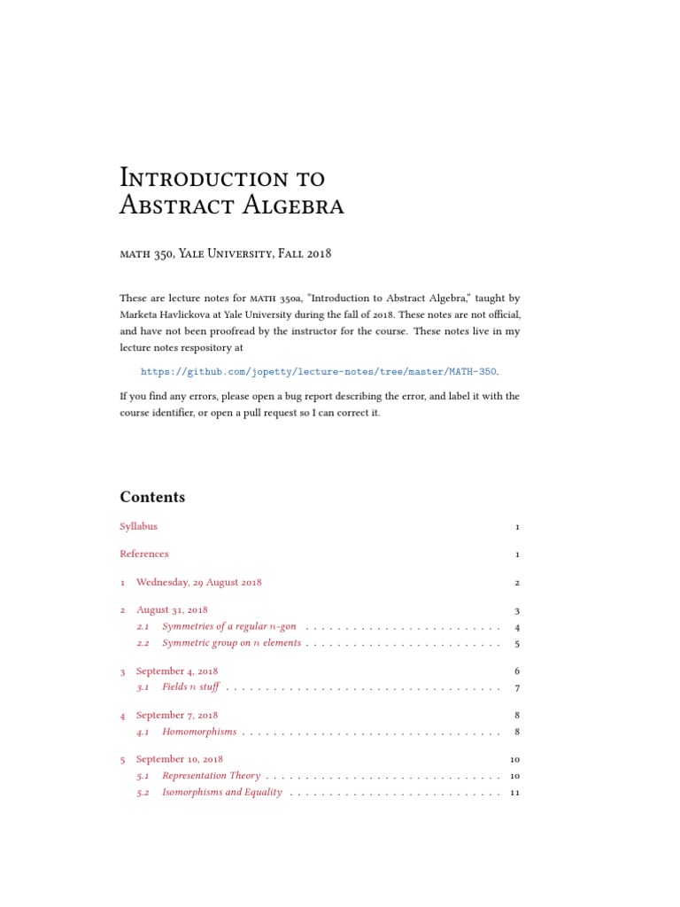 Introduction To Abstract Algebra | PDF | Group (Mathematics) | Group Theory
