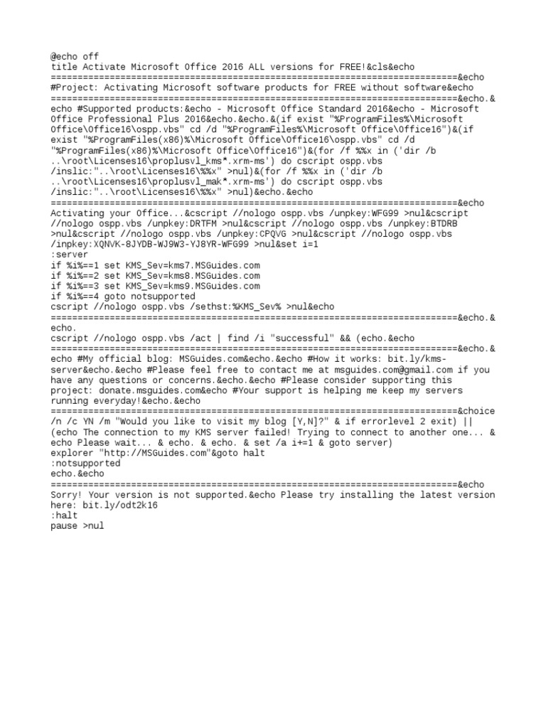 Activador de Office 2016 | PDF | Computing Platforms | Software