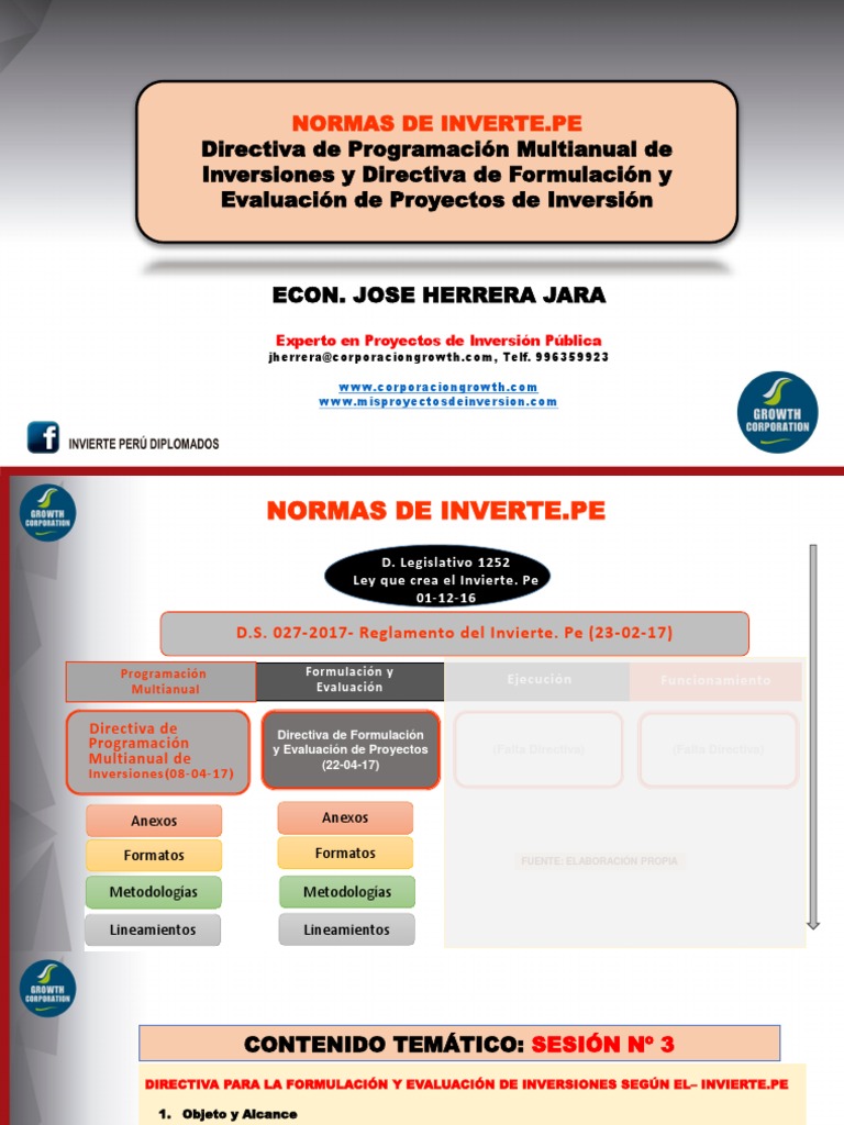 Normas de Invierte - Pe - Sesion 03 P | PDF | Inversiones | Economias