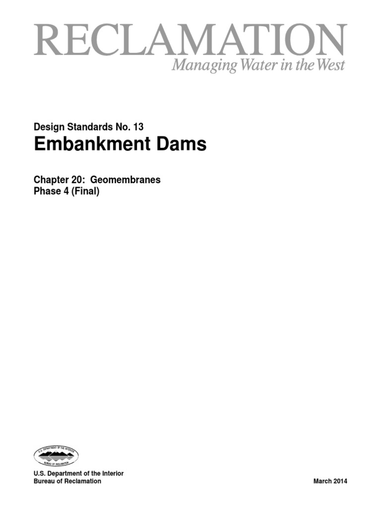 Embankment Dams: Design Standards No. 13 | PDF | Polyvinyl Chloride ...