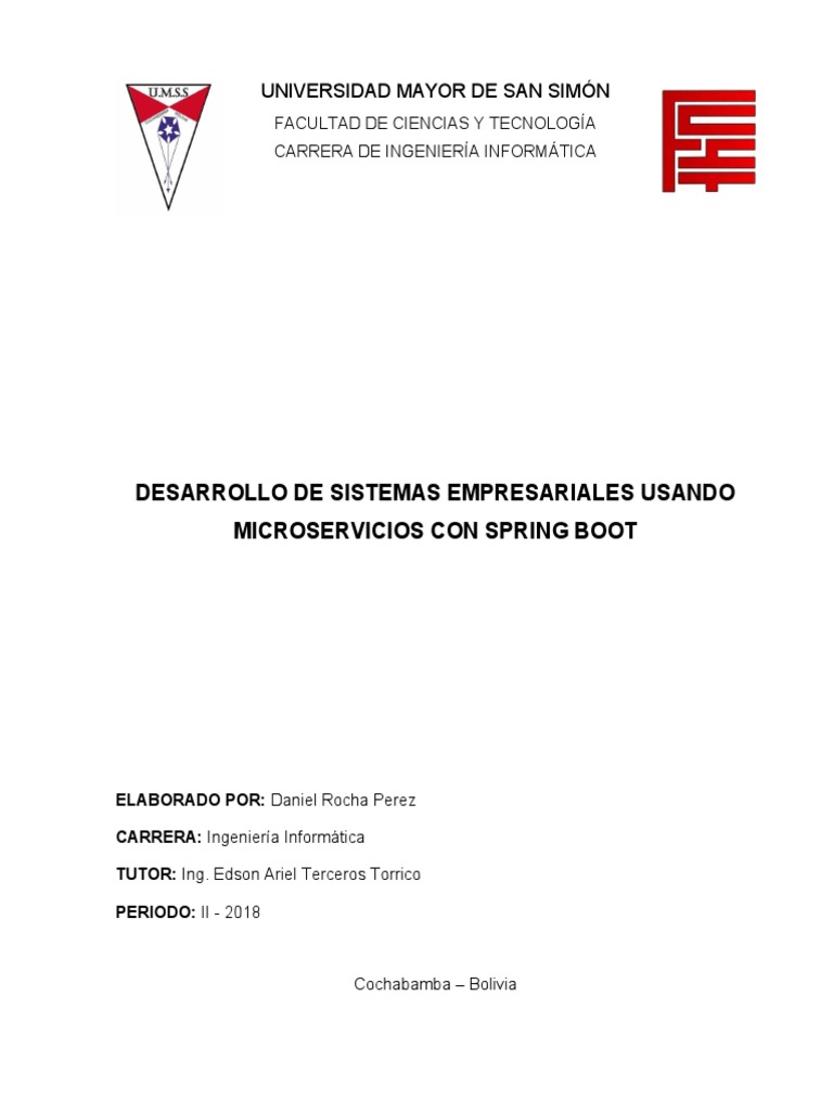 Desarrollo de Sistemas Empresariales Usando Microservicios Con Spring Boot | PDF | Transferencia ...