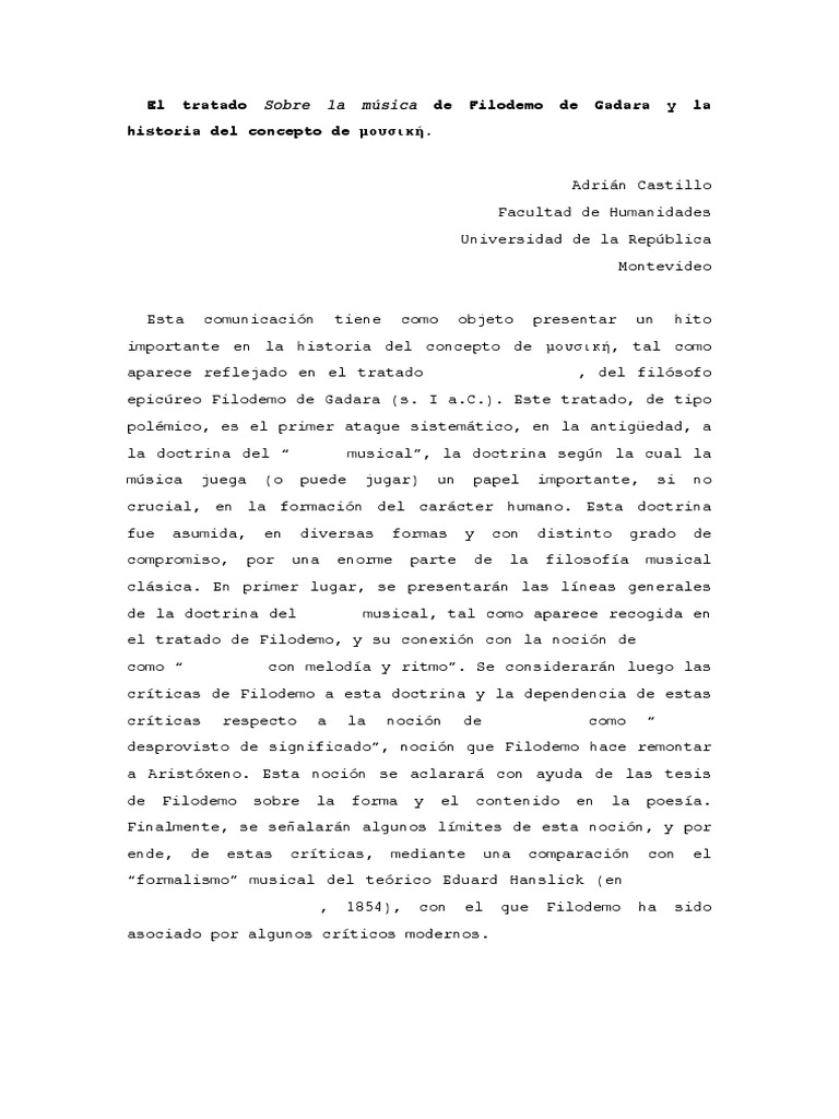 Abstract Filodemo | PDF | Science | Ciencia filosófica