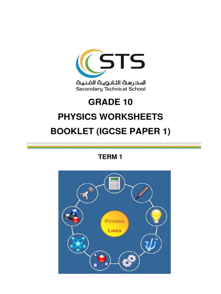 Grade 10 Physics Worksheets | PDF | Behavior Modification | Learning