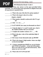 Grade 6 Mtap Reviewer With Answer Key | PDF